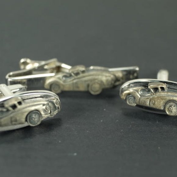 Accessories | Vintage Jaguar Xk12 Roadster Cufflinks And Tie Bar Set ...